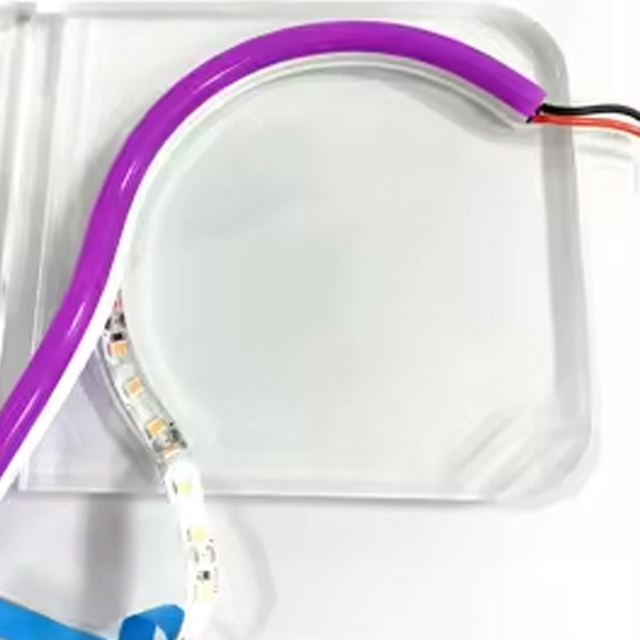 NEON LED DUAL FUNDA 6MM TIRA LED FLEXIBLE 12V 8,5W COLOR MORADA 5 MTS ...